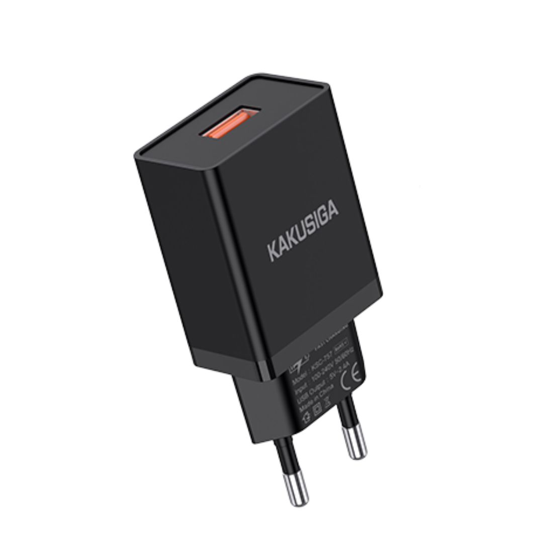 KAKUSIGA CHARGER 2.4A FULEI BLACK / KSC-930-BK